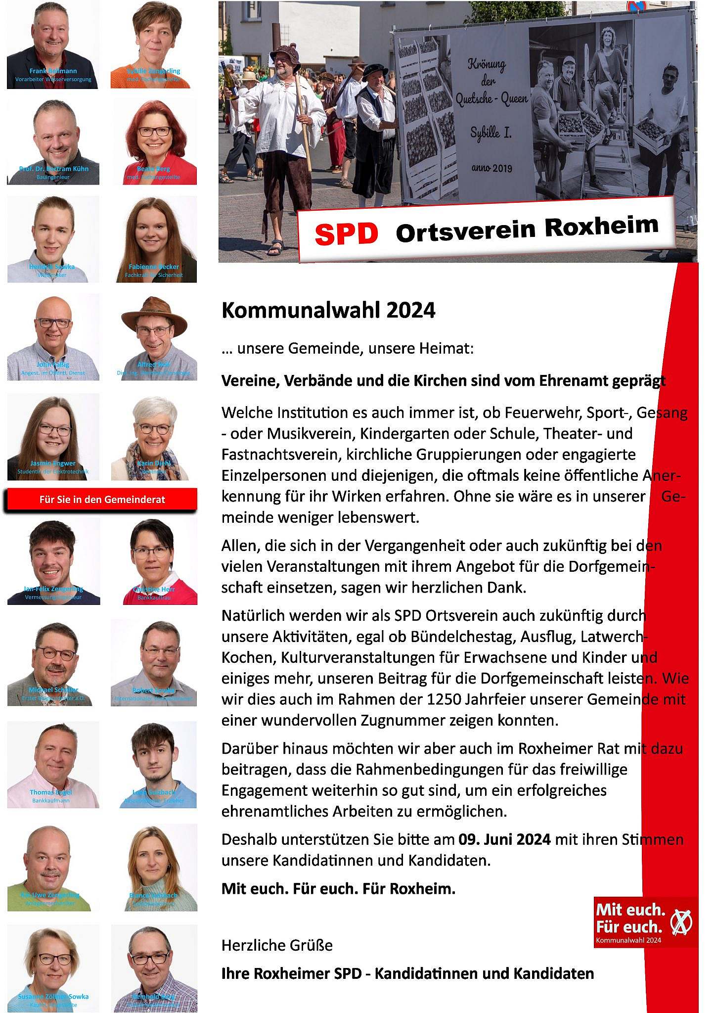Kommunalwahl 2024 – Wichtig sind die Kandidatinnen und Kandidaten, aber auch die Themen sind uns ...